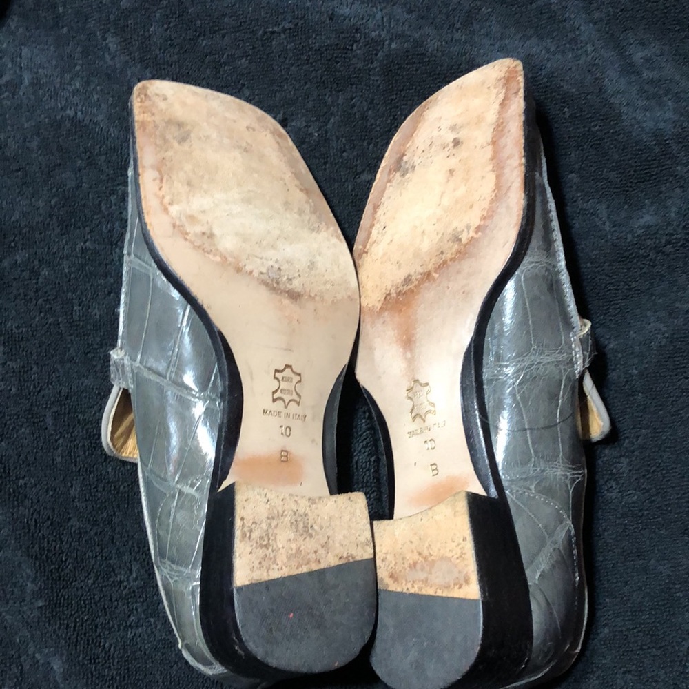 Mauri Genuine Alligator Gray Loafers Size 10 - Gem